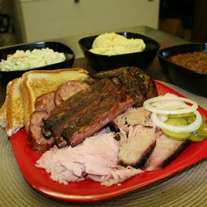 Podnuh's Bar-B-Que Menu, BBQ Brisket, Sausage, Ham and Chicken