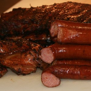 Podnuh's Bar-B-Que Menu, BBQ Brisket, Sausage, Ham and Chicken